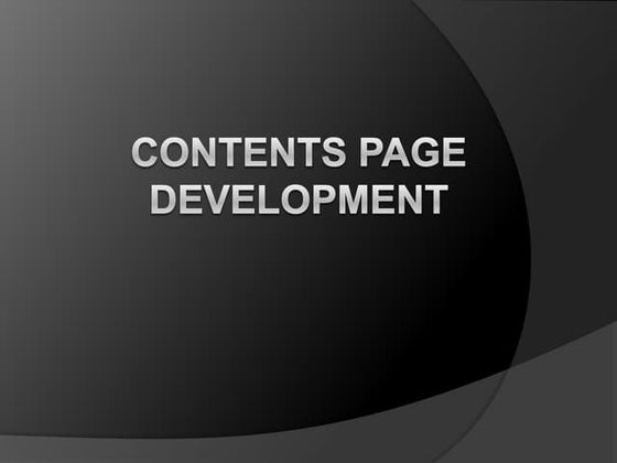 Annotation of Contents Page Mock-up and Changes | PDF