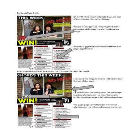 Contents page drafts | DOCX | Publishing Industry | Industries