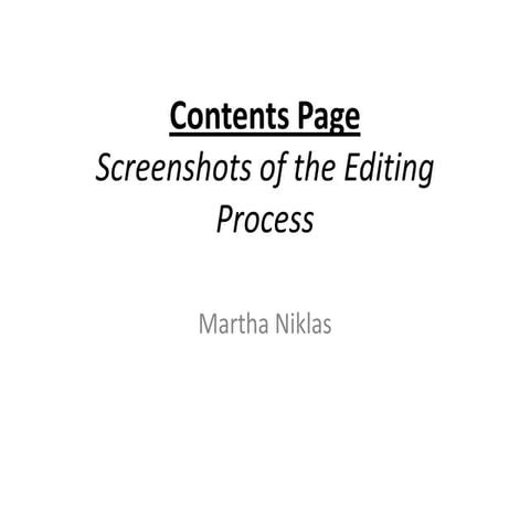 Contents page editing process | PPTX