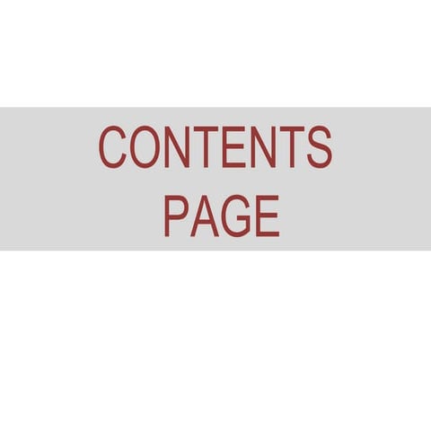 Contents Page and Double Page Spread | PPTX