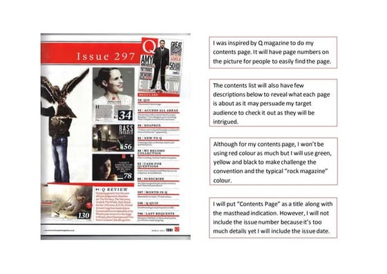 Annotation of Contents Page Mock-up and Changes | PDF