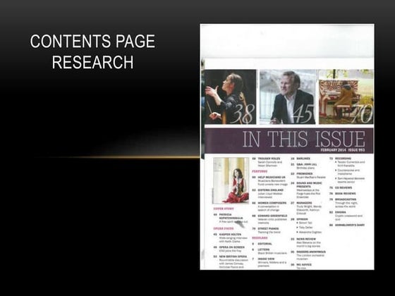 Music magazines - double page spreads | PPT