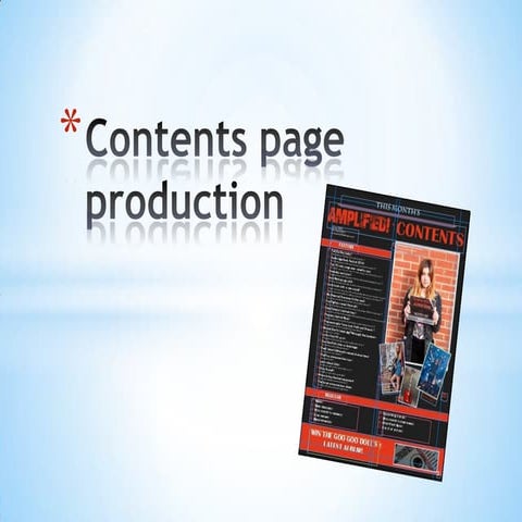 Contents page production | PPTX | Desktop Publishing | Computer ...