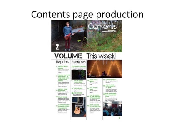 Annotation of Contents Page Mock-up and Changes | PDF