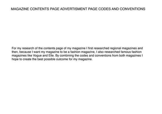 Codes and Conventions (contents of an indie music magazine) | PPTX ...