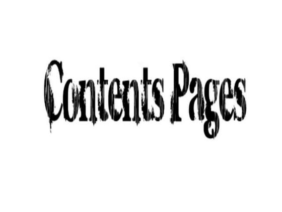 Magazine Content Page Graphical Design | PPT