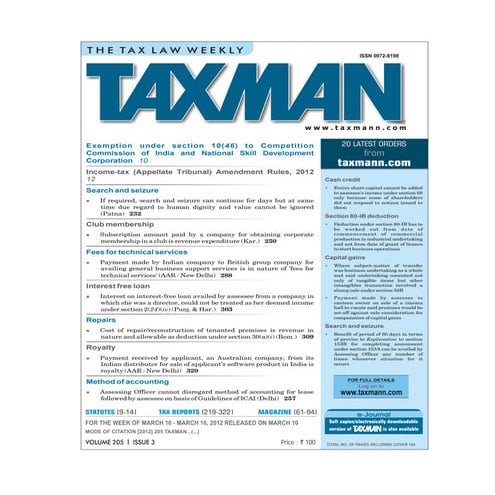 The Tax Law Weekly By Taxmann | PDF