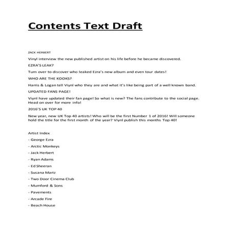 Contents text draft | DOCX
