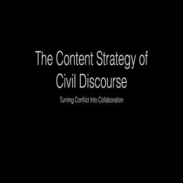 The Content Strategy of Civil Discourse | PPT