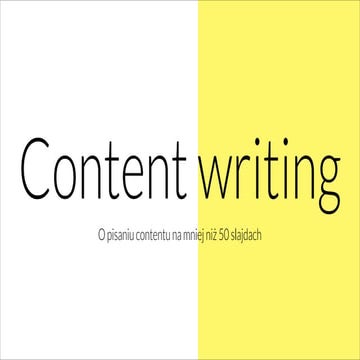 Content writing | PPT