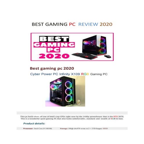 best gaming pc review 2020