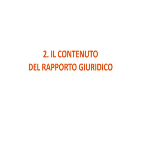 Contenuto del rapporto giuridico | PDF