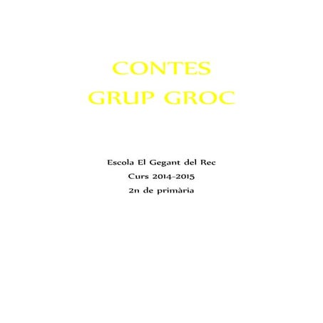 Contes 2n grup groc | PDF