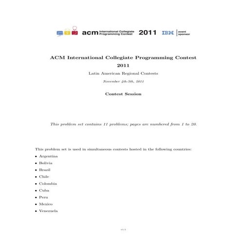 Contest 2011 | PDF