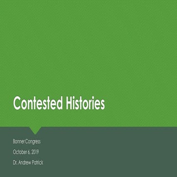 Contested History | PPT