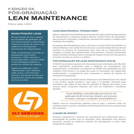 Lean Maintenance | PPT