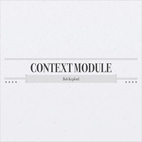 Context Module | PDF | Web Development | Internet