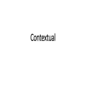 Contextual | PPT