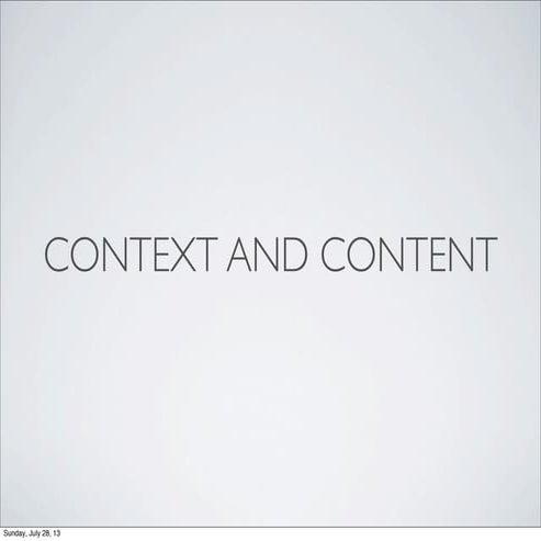Context and content | PPT