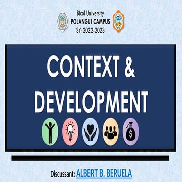 Context and Development Context and Deve | PPTX