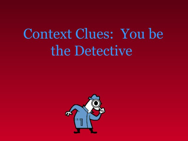 Using context clues | PPT