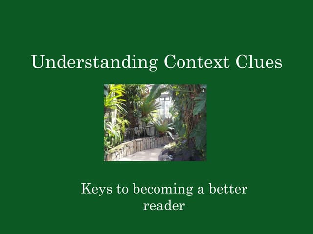 Using context clues | PPT