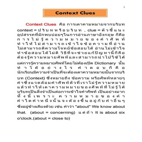 Context clues | DOCX