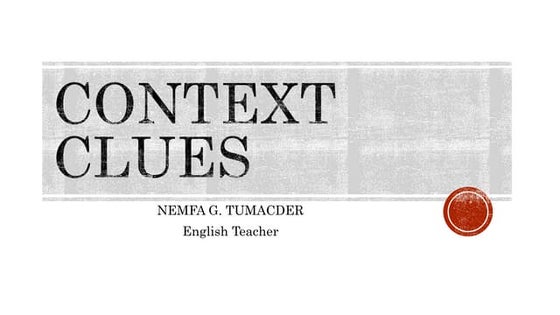 English [Grade 8] Module 1: Noting Context Clues | PDF | Geography ...