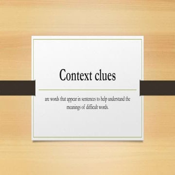 English [Grade 8] Module 1: Noting Context Clues | PDF