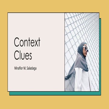 Context Clues PowerPoint presentation with a short exercises | PPTX ...