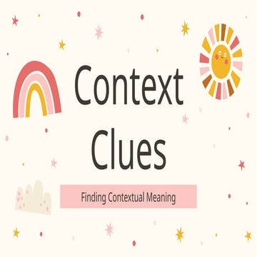 Context clues english grammar english subject | PPT