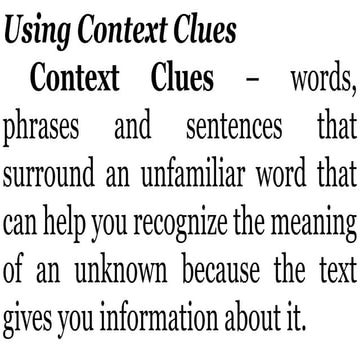 Context Clues.pptx...................... | PPTX