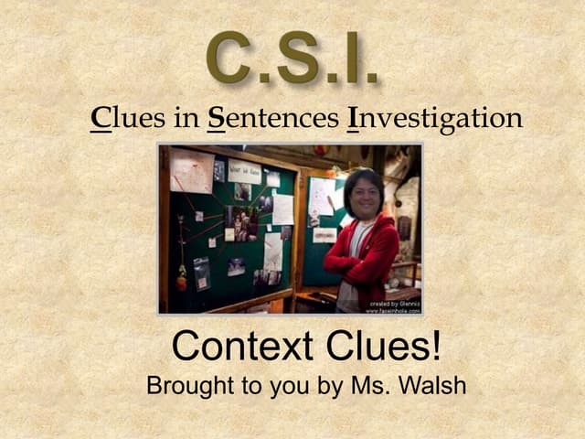 Context clues power point | PPT