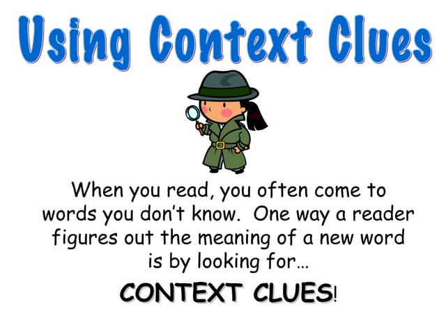 Using context clues | PPT