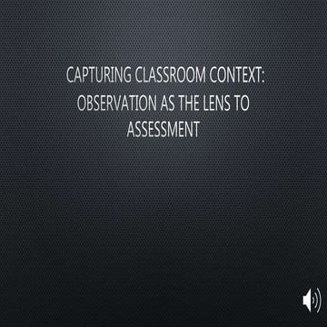 Context of observations | PPTX