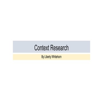 Context research fmp | PPTX