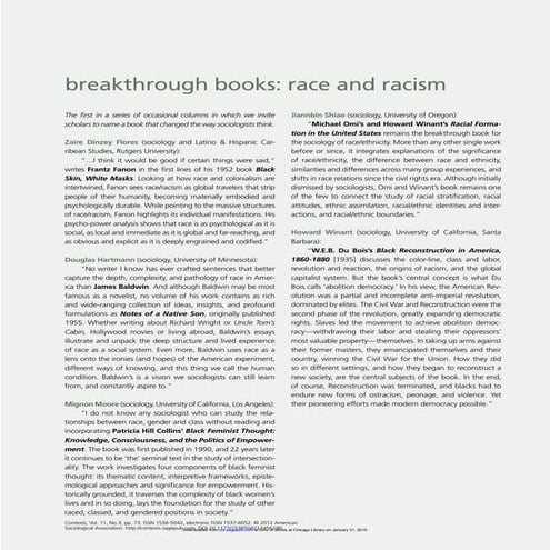 Breakthrough Books: Race and Racism from Contexts 2012 | PDF