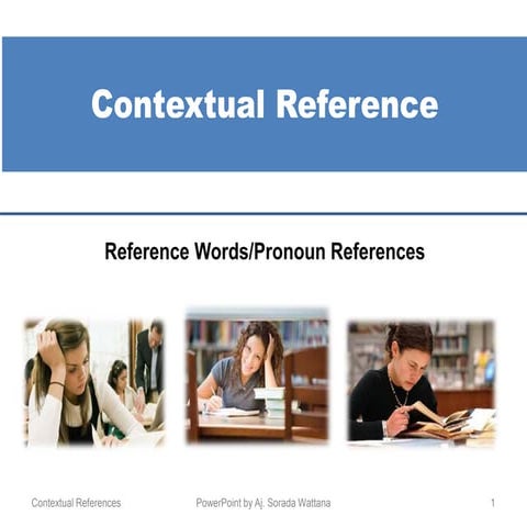 contextual-reference words to apply in reading texts | PPT | Operating Systems | Computer ...