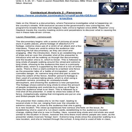 Contextual analysis 2 panorama | PDF