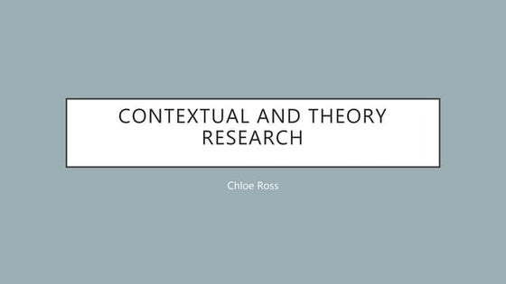 Contextual research fmp | PPT