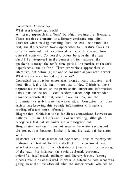 Context introduction to contextual analysis | PPTX