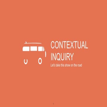 Contextual Inquiry Workshop | PPT