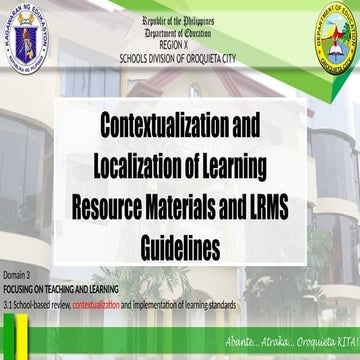 Contextualization and Localization of Learning Resource Materials and ...