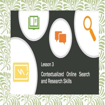 Contextualized online search & research skills | PPTX