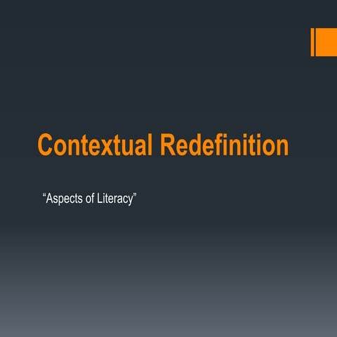 Contextual redefinition | PPTX