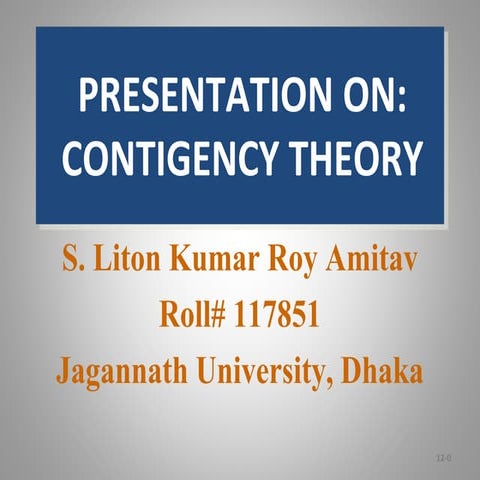 Contigency Theory | PPT