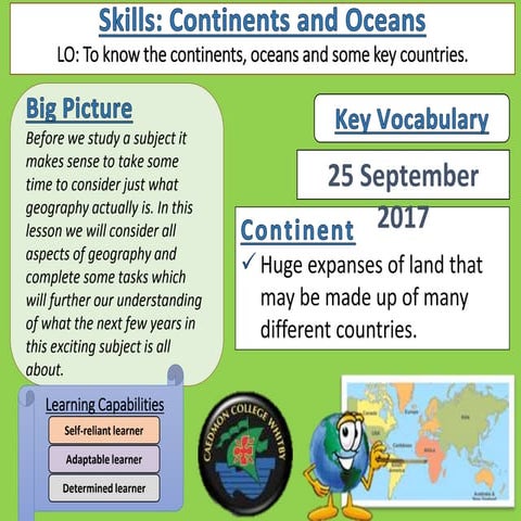 Continents and oceans | PPT