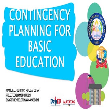 Contingency Planning For Basic Education Pptx