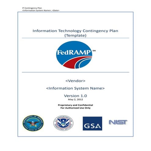 Information Technology Contingency Plan (Template) | DOCX