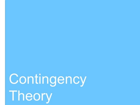 Contingency Theory | PPTX